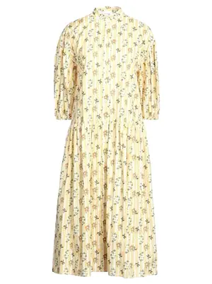 OTTOD'AME OTTOD'AME Floral Midi Shirt Dress Yellow