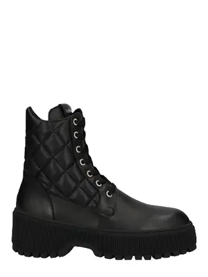 BALDININI Ankle Combat Boots - Black