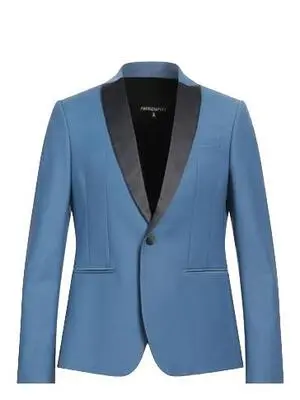 Patrizia Pepe Man Blazer Bright Blue Size 36 Polyester, Virgin Wool, Elastane Blue