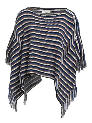 SUOLI SUOLI Striped Cotton Cape Blue