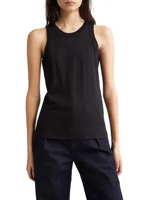 Loulou De Saison Poso Supima® Cotton Tank - Black