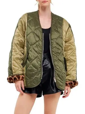 ENGLISH FACTORY English Factory Oversized Quilted Ripstop Jacket
