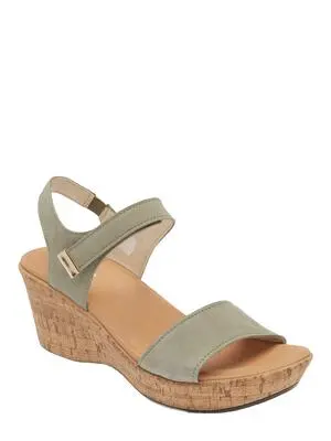 Naot Naot Summer Platform Wedge Sandal Sage Nubuck