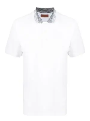 Missoni Zig-zag Collar Polo Shirt - White