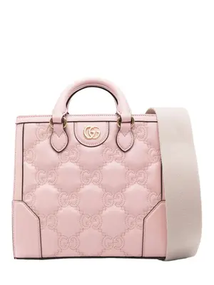 Gucci Small Gg Matelassé Top-handle Bag - Pink