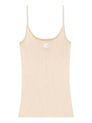 COURREGES Reedition Ribbed Tank Top - Neutrals