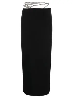 Christopher Esber Crystal-embellished Strap-detail Skirt - Black