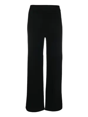 BARRIE Straight-leg Knit Trousers - Black