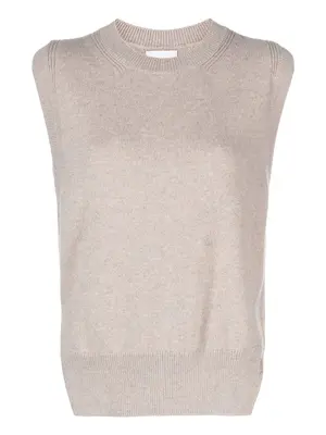 BARRIE Iconic Sleeveless Jumper - Neutrals