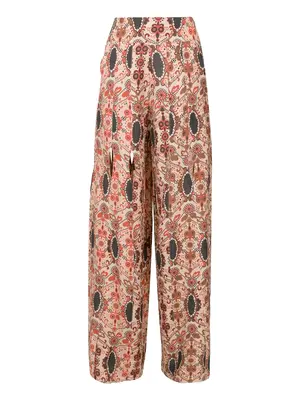 AMIR SLAMA Amir Slama Floral-Print Flared Trousers