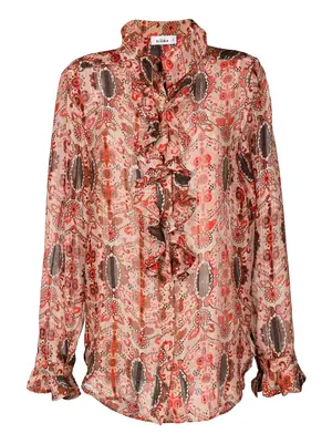 AMIR SLAMA Amir Slama Floral-Print Blouse