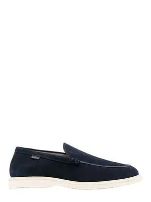 Hogan Almond-toe Suede Loafers - Blue