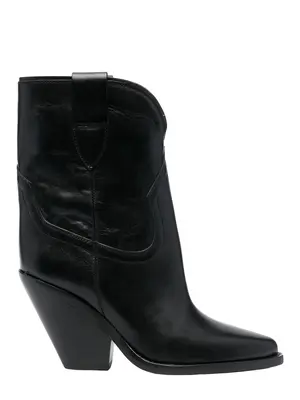 Isabel Marant Leyane 90mm Leather Boots - Black