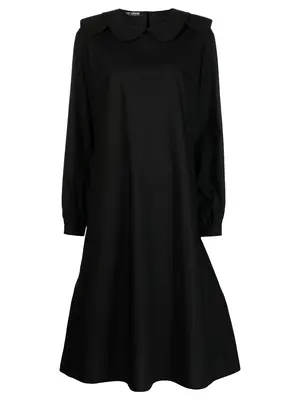 Raf Simons Rounded-collar Midi Dress - Black