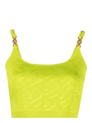Versace Medusa-motif Knitted Top - Green