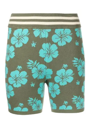 The Upside Aloha Knit Spin Shorts - Green