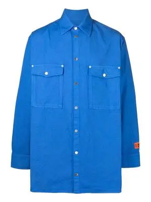HERON PRESTON Logo-patch Button-up Shirt