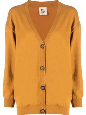 PAULA PAULA Buttoned Cashmere Cardigan