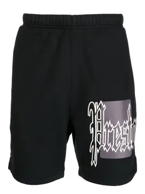 Heron Preston Color Block Logo-print Track Shorts - Black