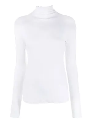 Filippa K Ribbed-knit Roll-neck Top - White