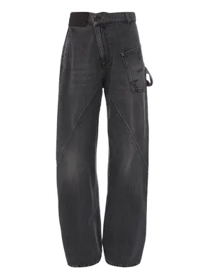 JW Anderson Twisted Workwear Wide Leg Jeans - Grey