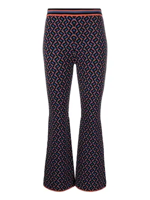 Diane Von Furstenberg Juno Jacquard Trousers - Blue