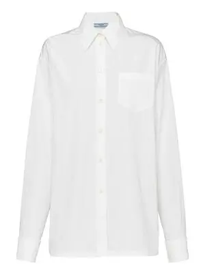 PRADA Prada Triangle-Logo Poplin Shirt