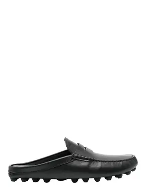 TOD'S Gommino Bubble Leather Mules - Black