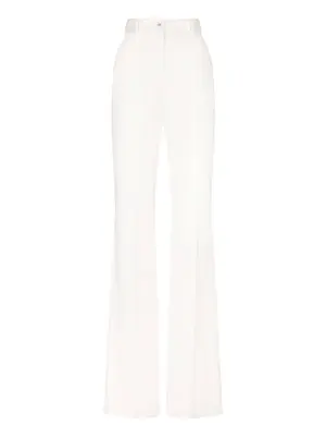 Dolce & Gabbana High-waisted Flared Trousers - White