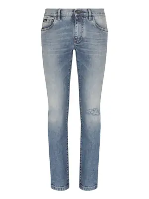 Dolce & Gabbana Distressed Skinny Jeans - Blue