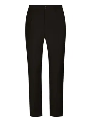 Dolce & Gabbana Logo-embroidered Trousers - Black