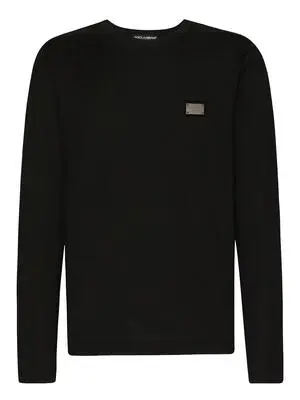 Dolce & Gabbana Logo-tag Long-sleeve T-shirt - Black