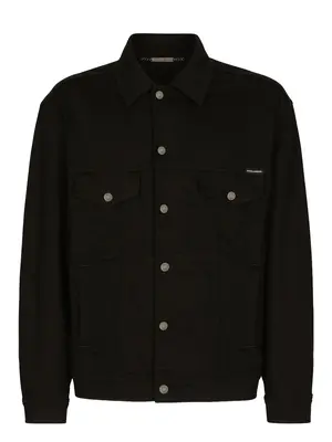Dolce & Gabbana Button-up Denim Jacket - Black