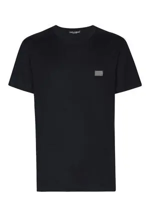 Dolce & Gabbana Logo-tag Cotton T-shirt - Blue