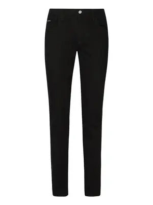 Dolce & Gabbana Logo-appliqué Skinny Jeans - Black