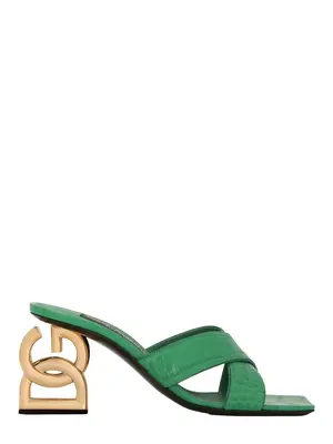 Dolce & Gabbana 3.5 75mm Leather Sandals - Green
