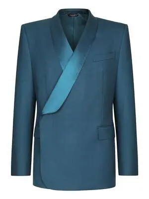 Dolce & Gabbana Sicilia-fit Double-breasted Tuxedo Blazer - Blue