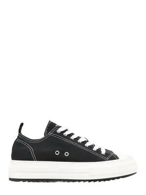 Dsquared2 Flatform Sole Lace-up Sneakers - Black