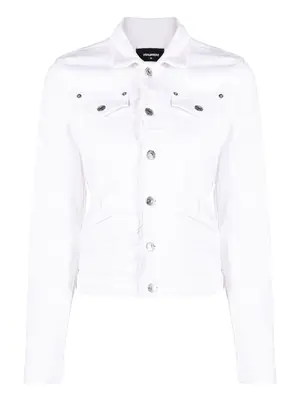 Dsquared2 Buttoned Long-sleeve Jacket - White