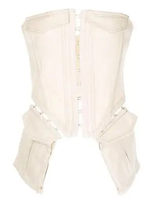 DION LEE Pocket Denim Corset - Neutrals