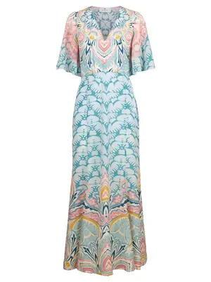 ETRO ETRO Paisley Print Silk Maxi Dress