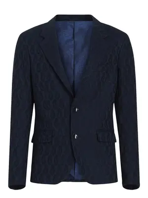 Etro Paisley-jacquard Single-breasted Blazer - Blue