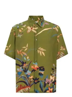 Etro Floral-print Silk Shirt - Green