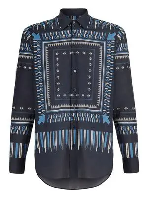 Etro Graphic-print Cotton Shirt - Black
