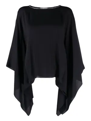 Fabiana Filippi Draped-sleeve Blouse - Black
