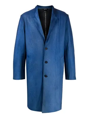 AVANT TOI Avant Toi Painted-Effect Merino-Wool Overcoat