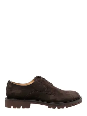 SCAROSSO Wooster Iii Suede Derby Shoes - Brown