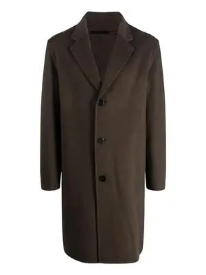 Theory Wool-cashmere Blend Single-breasted Coat - Green
