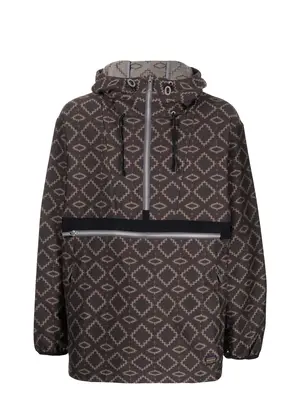 WHITE MOUNTAINEERING Geometric Pattern Half-zipped Jacket - Brown