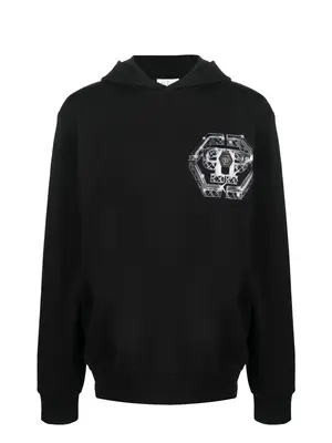 Philipp Plein Logo-print Hoodie - Black